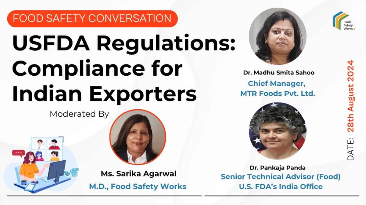 Food Safety Conversation - USFDA Guidance for Food Businesses